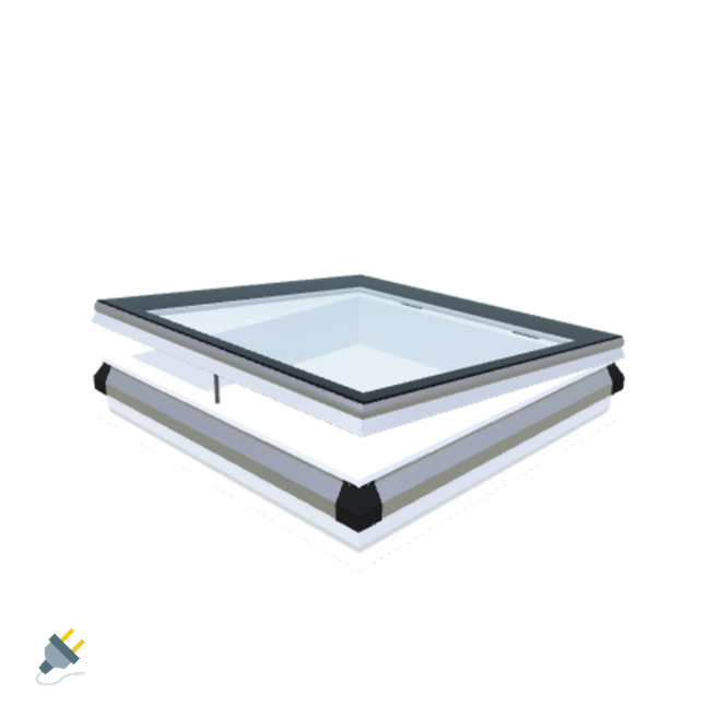 iWindow Opengaand Platdakraam - Complete Set 100x100 cm – Skylux