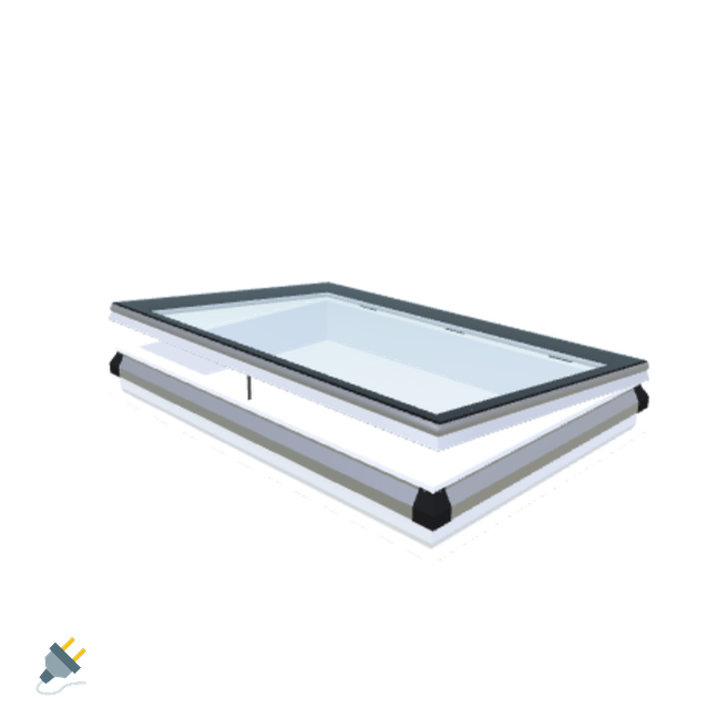 iWindow Opening Flat Roof Window - Complete Set 100x150 cm – Skylux