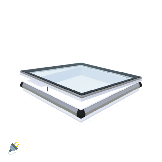 iWindow Opengaand Platdakraam - Complete Set 130x130 cm – Skylux