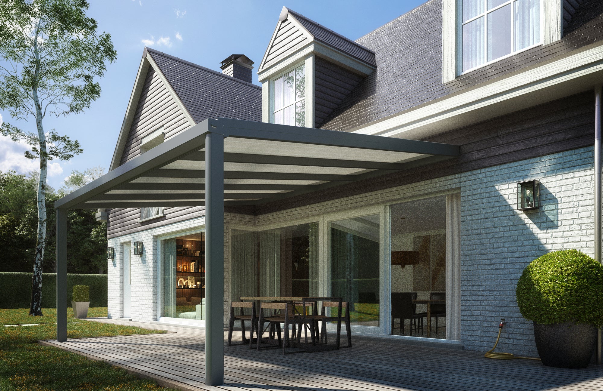 Pergola & couverture de terrasse Climalux | Toit froid autoportant – Skylux
