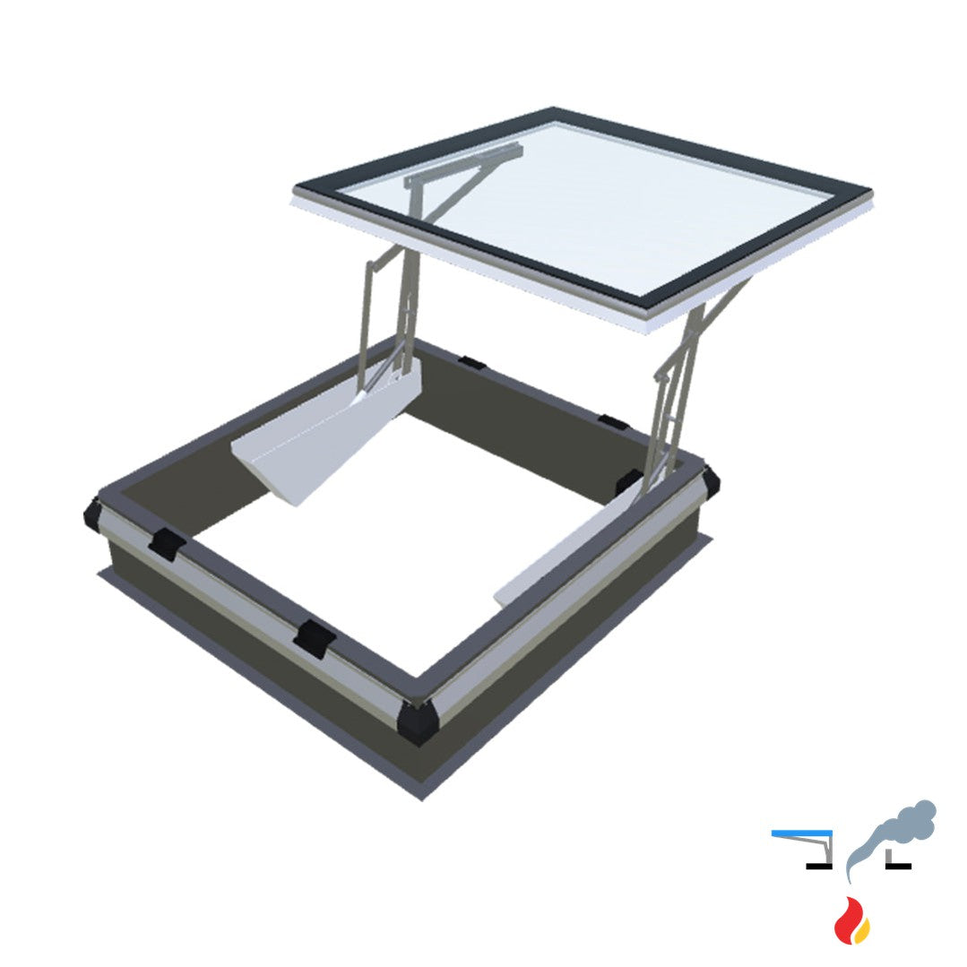 Skymax CE with metal curb 30 cm with iWindow2 1100 x 1100 mm – Skylux