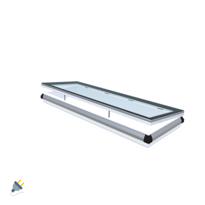 iWindow Öffnendes Flachdachfenster - Komplettset 70x220 cm – Skylux