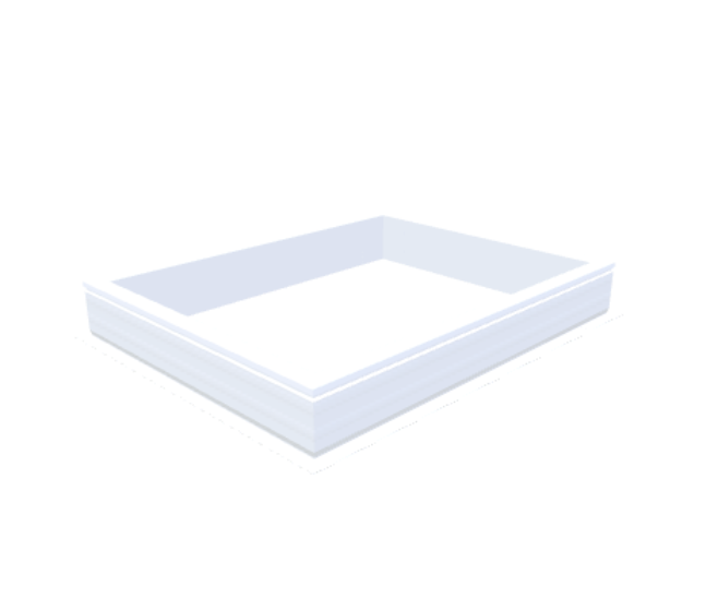 costière en PVC 20/00 EP avec rebord 1000 x 1300 mm – Skylux